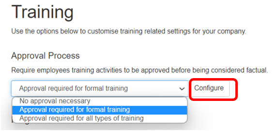 Setting up your Training Register and Approvals