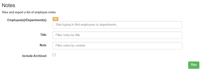How to add a Note to an Employees' File