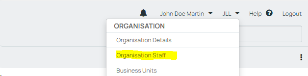 Add client staff users and permissions in Organisation Staff – Help Centre