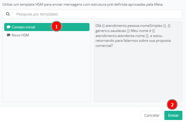 Como iniciar uma conversa pelo botão de click-to-talk