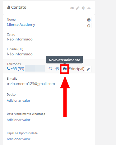 Como iniciar uma conversa pelo botão de click-to-talk