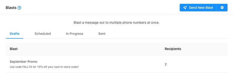 Business SMS - Blasts