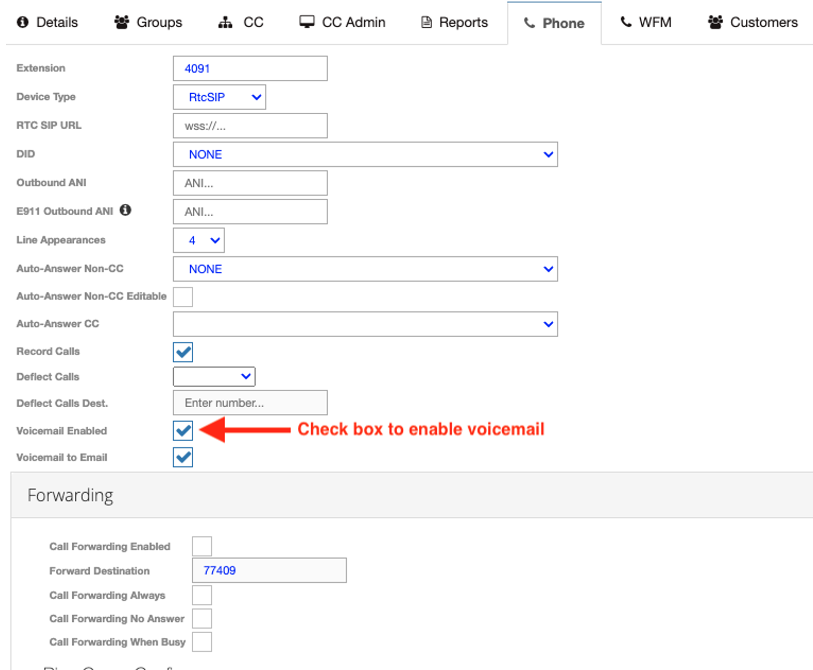 Contact Center Essentials Voicemail