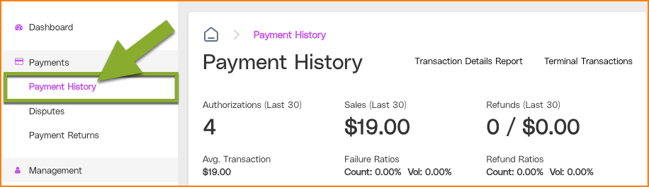 Personify Payments — Accessing payment history and issuing refunds