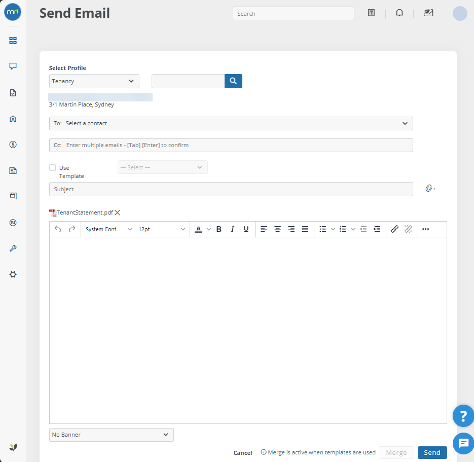 Send or view a Tenancy Statement