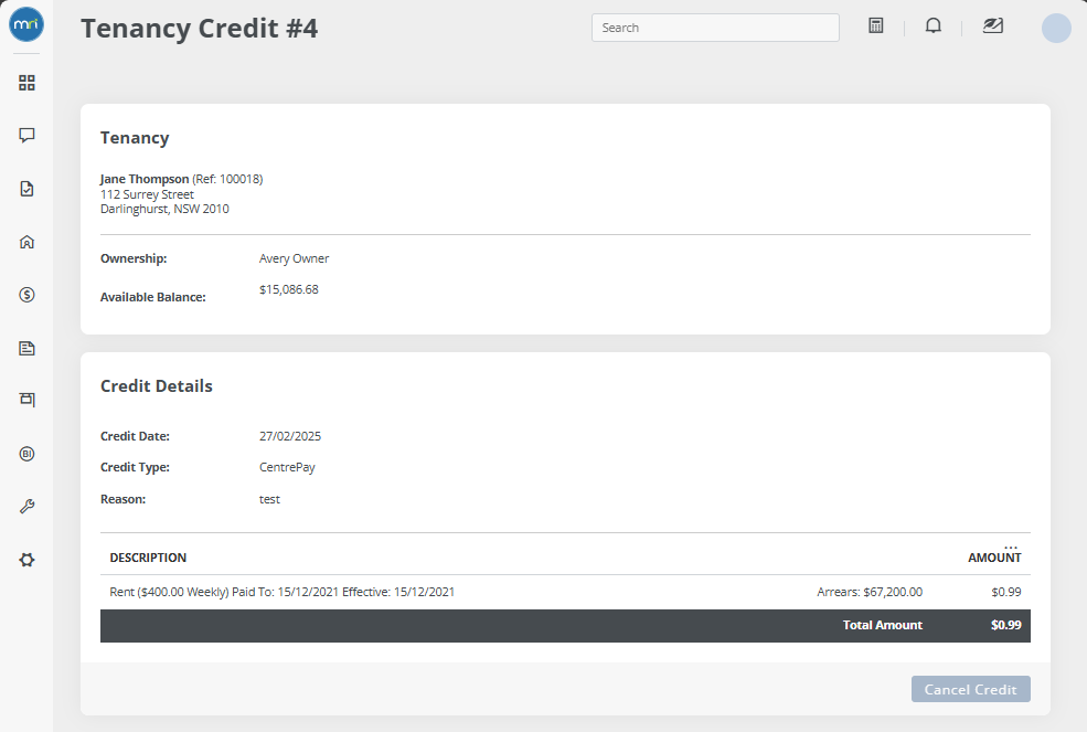 Manage centrepay rent payments