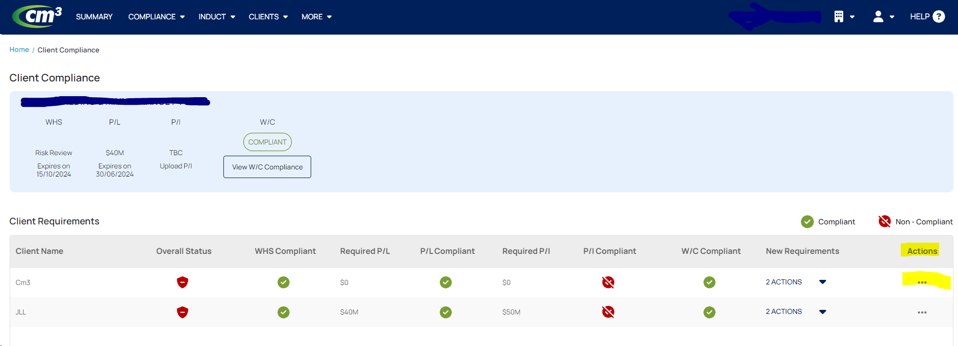 Contractors - Client Compliance Chart – Help Centre