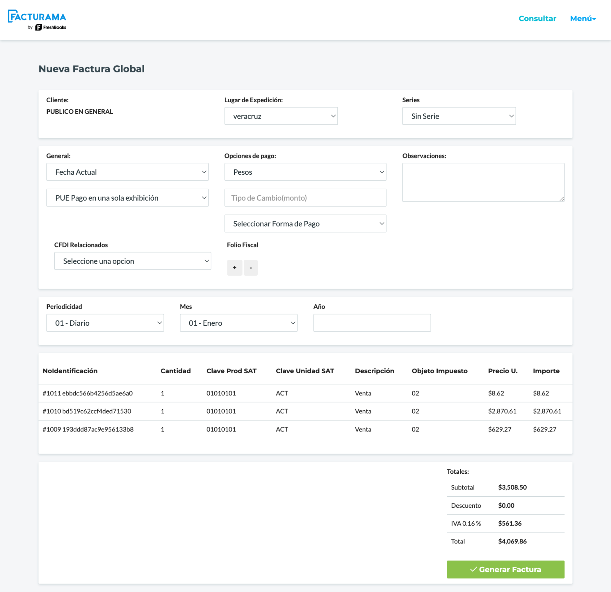 ¿Cómo funciona la aplicación de Facturama en Shopify?