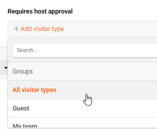 Worksite visitor management settings: Hosts
