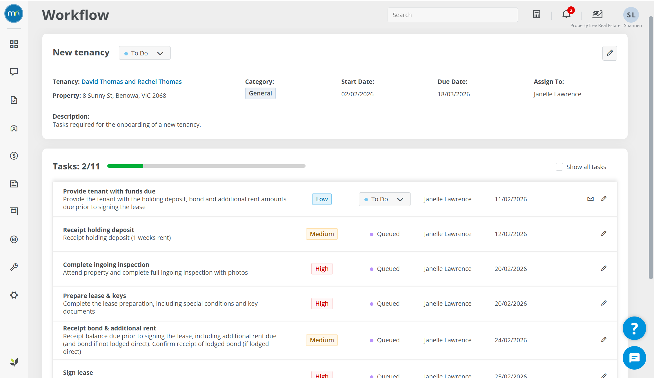 Manage profile workflows