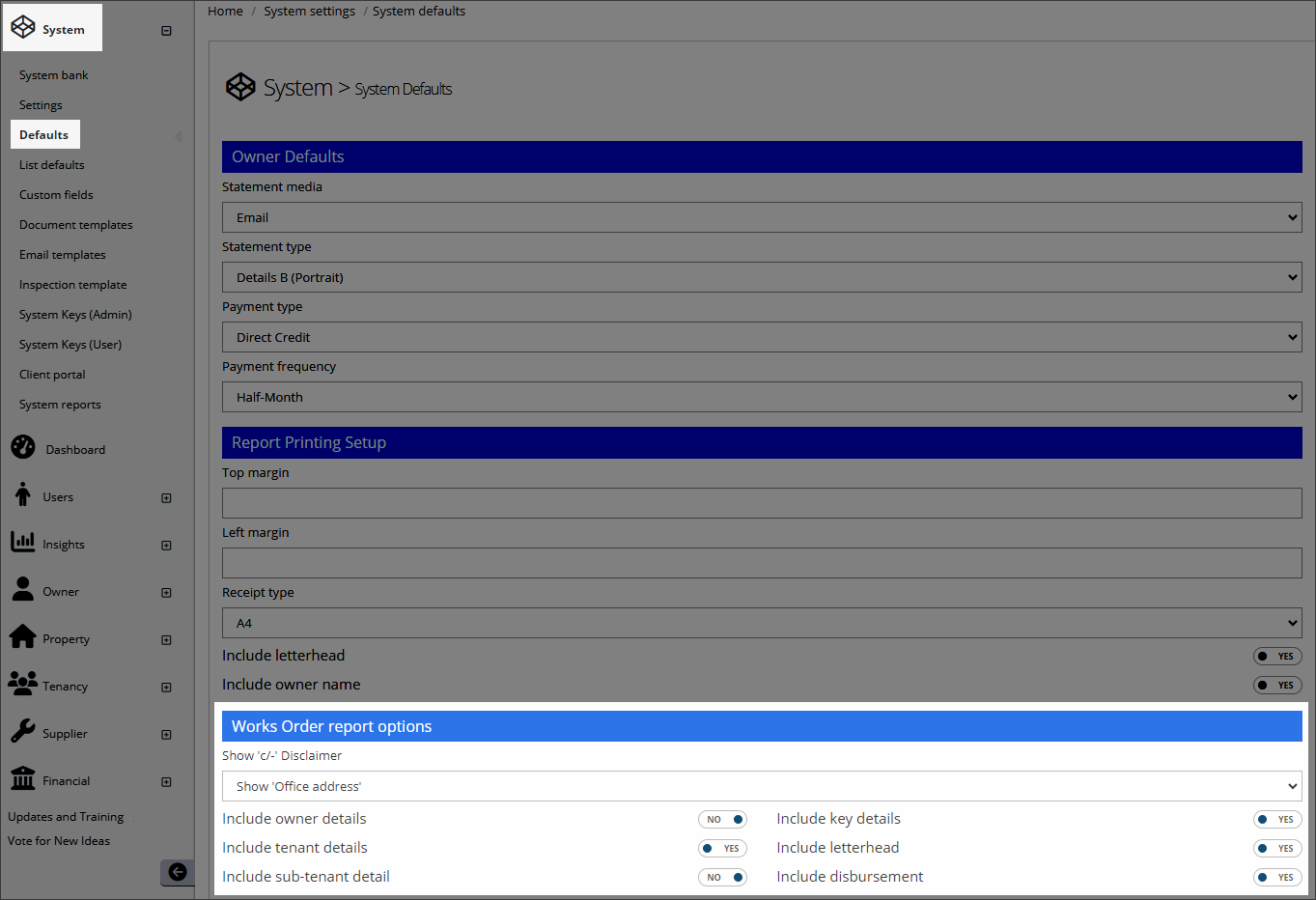 Configure work orders