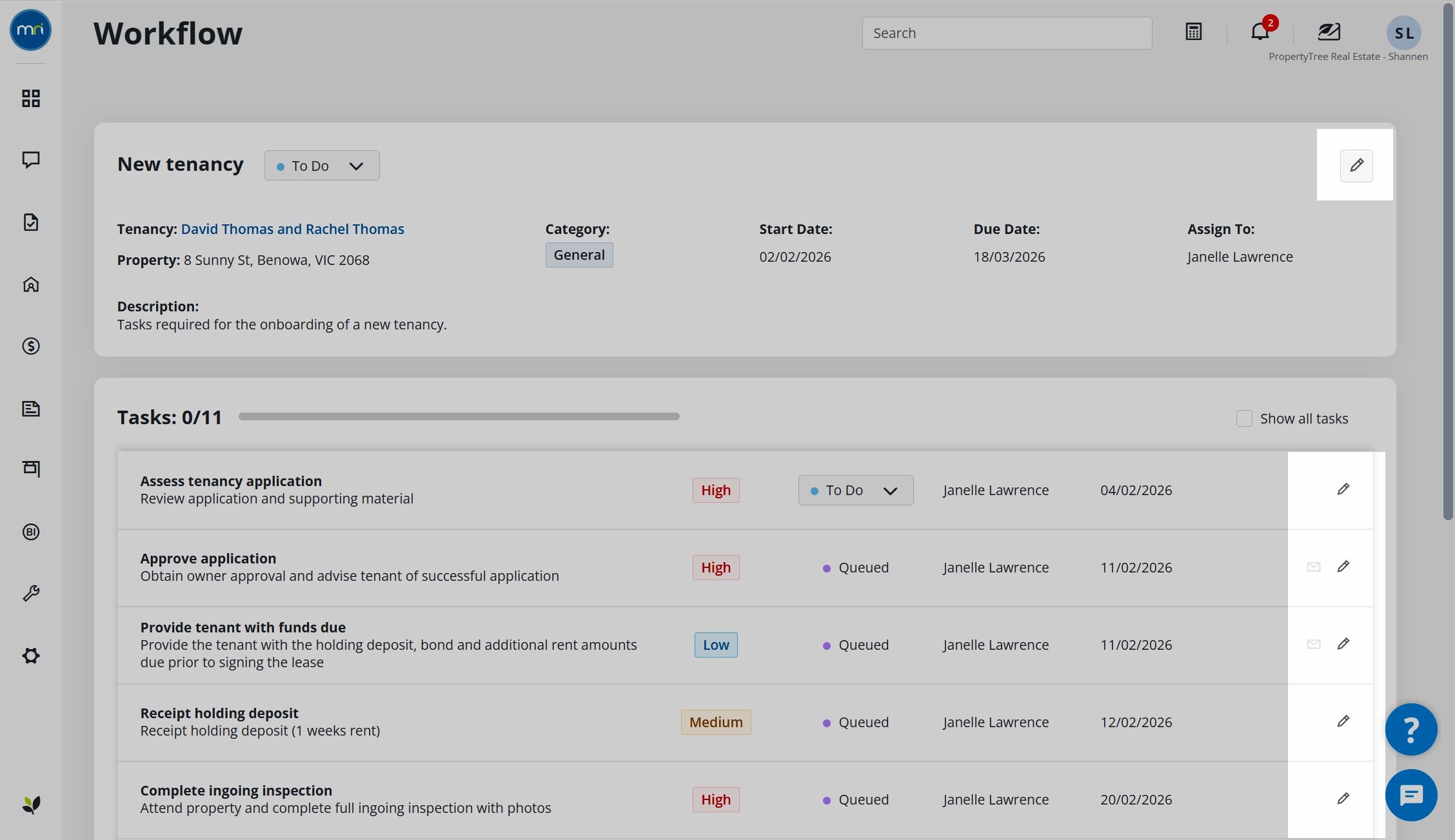 Manage profile workflows
