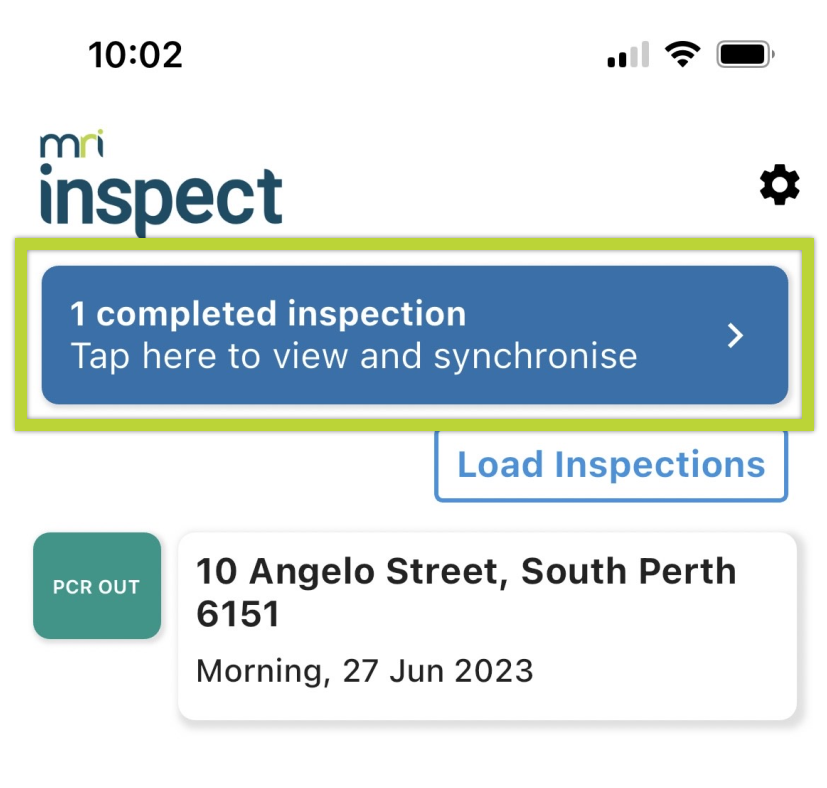 Perform & complete an inspection
