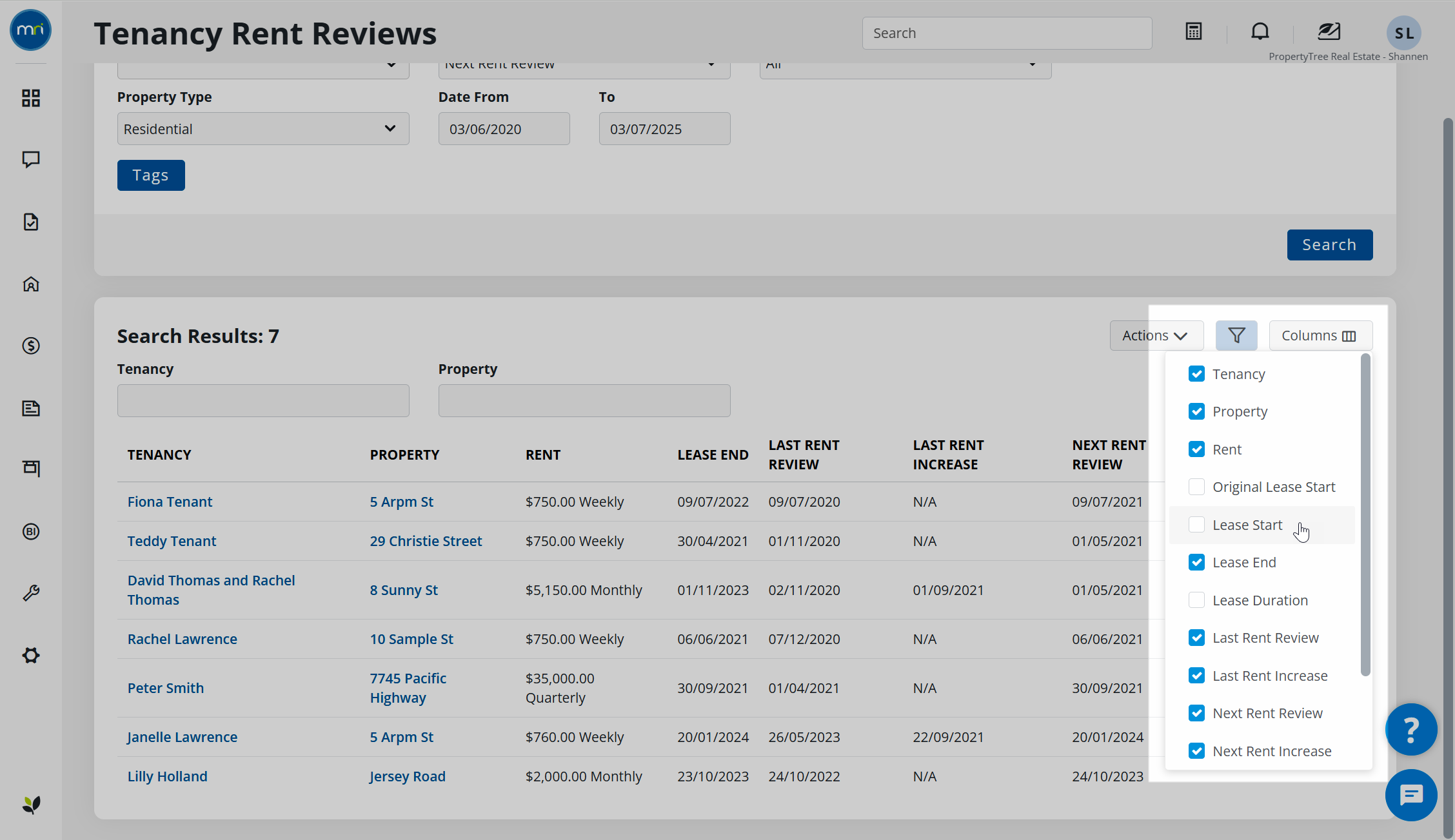 Understanding the Tenancy Rent Review Report
