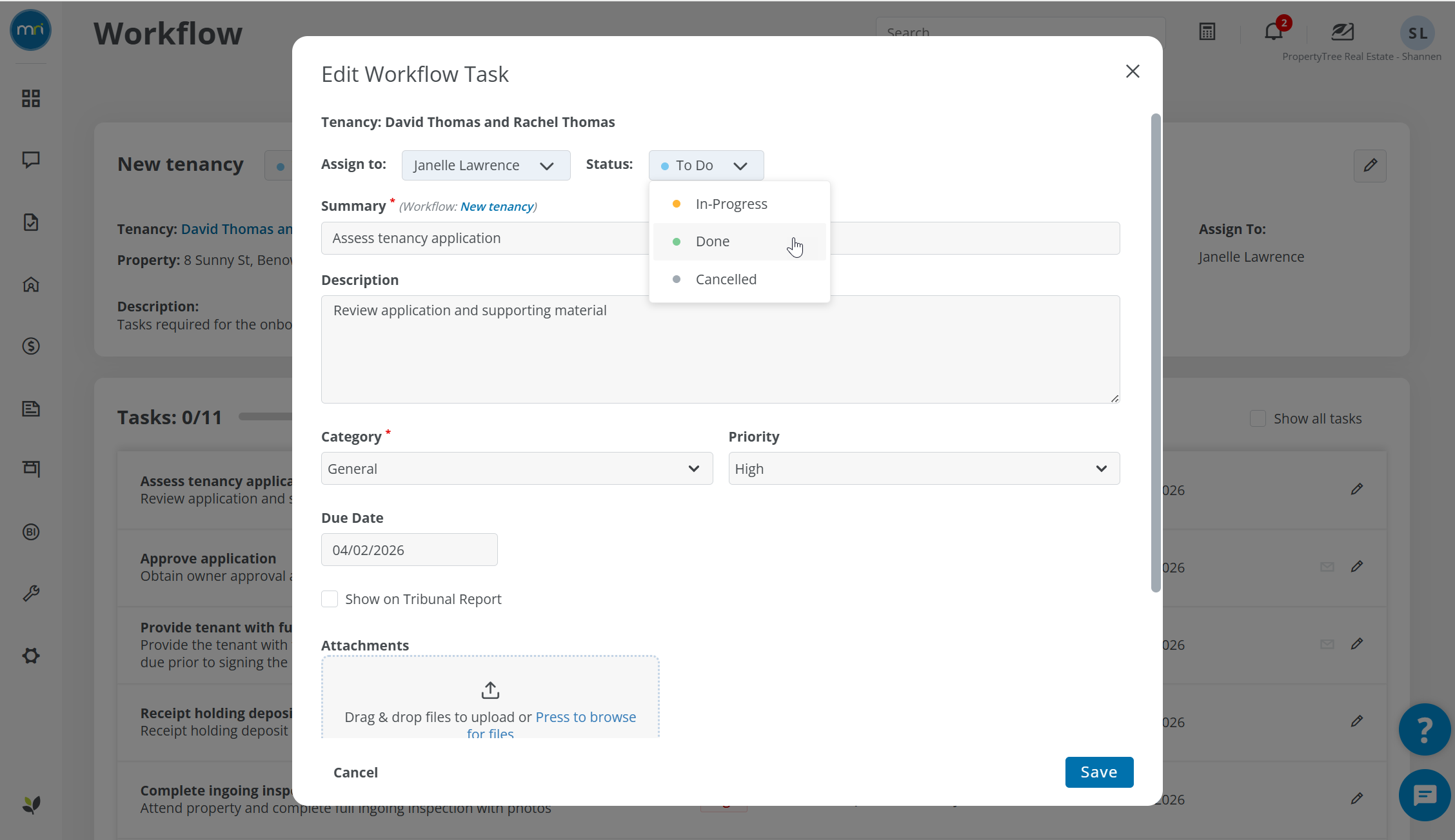 Manage profile workflows