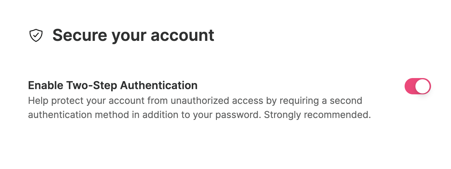 How to Enable and Disable Two-Step Authentication