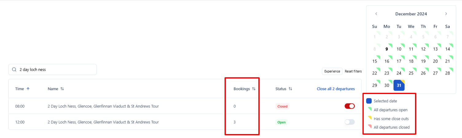 How to close and open dates and individual start times for Experiences