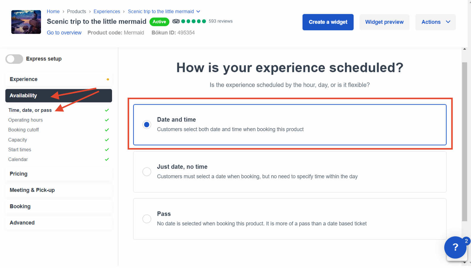 How to add new start times for experiences