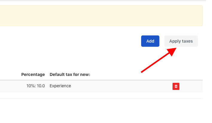 Taxes: Apply taxes to your products