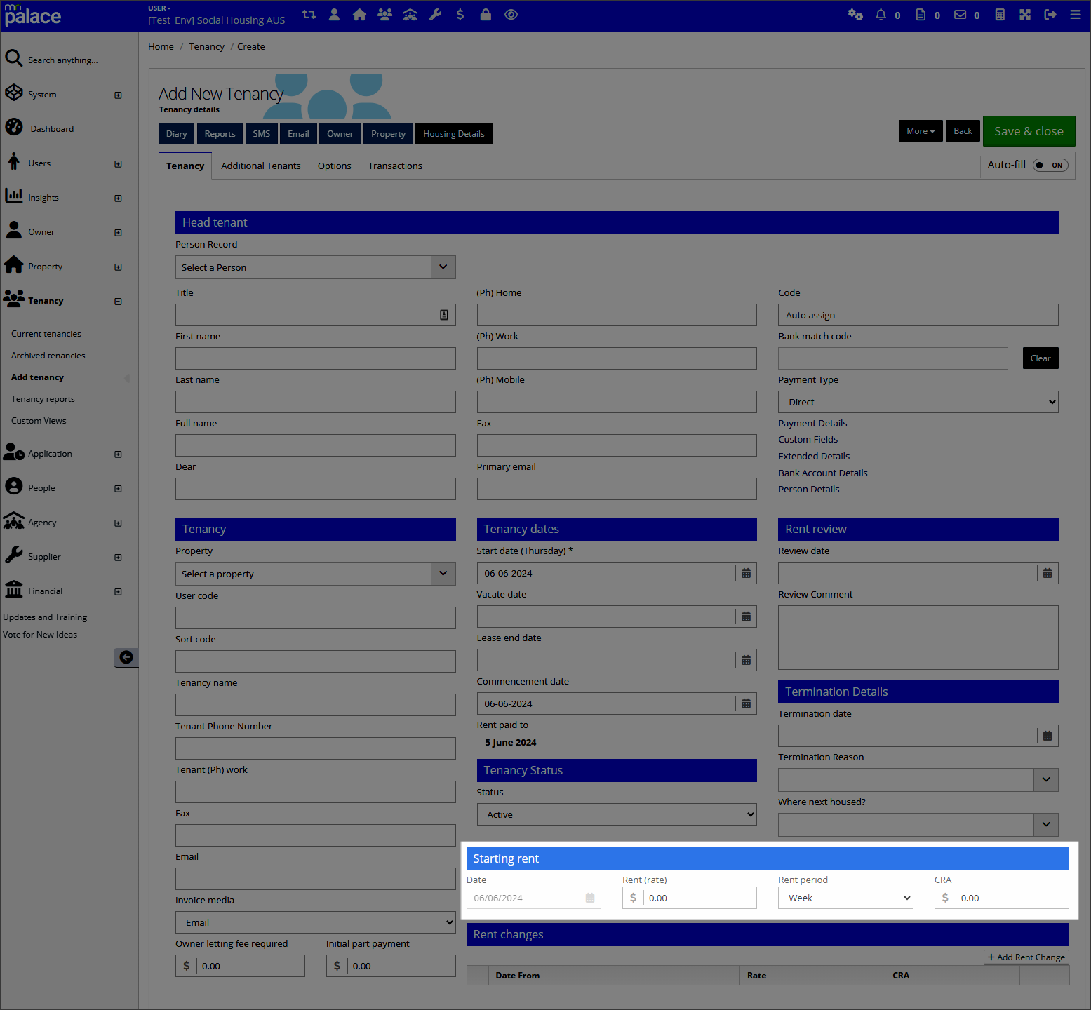 Add a tenancy profile
