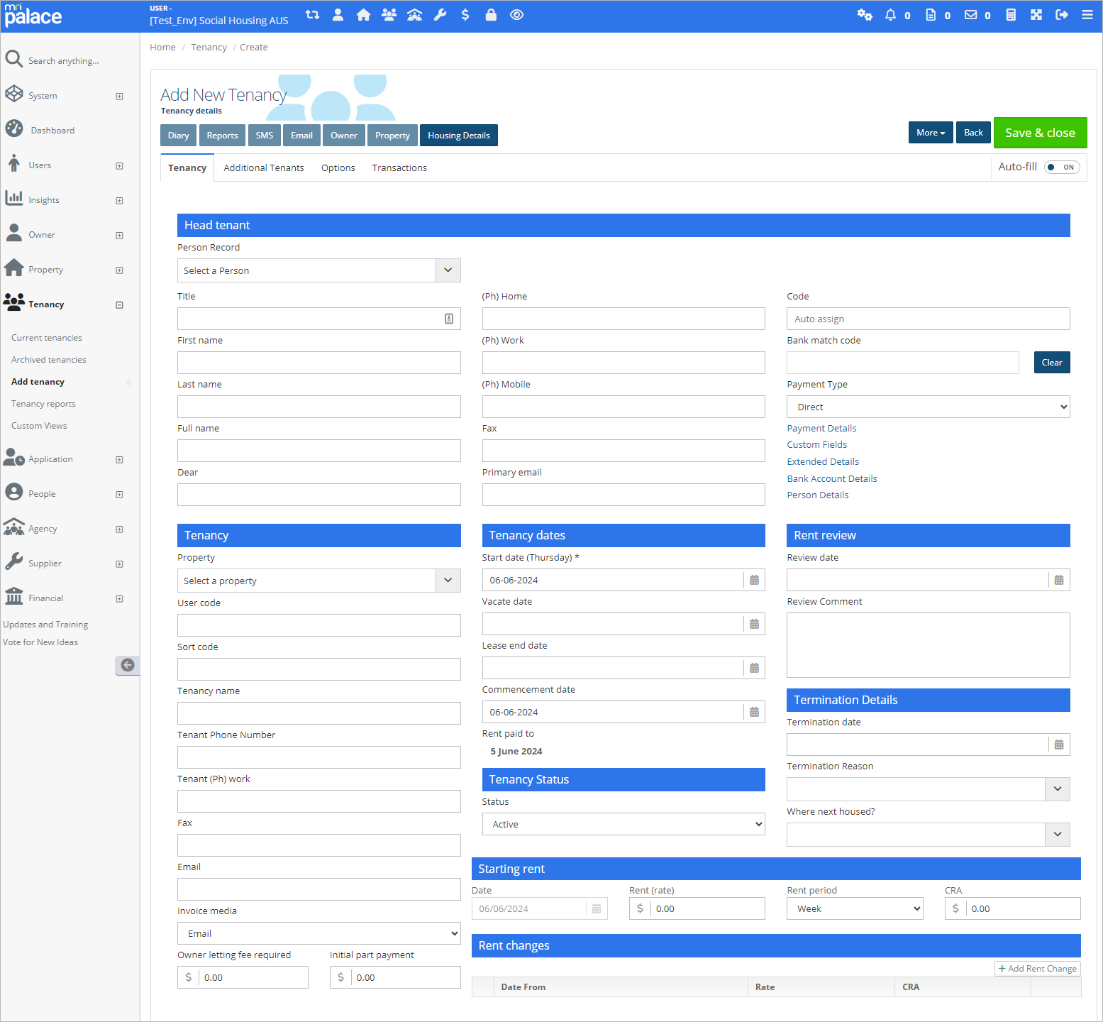 Add a tenancy profile