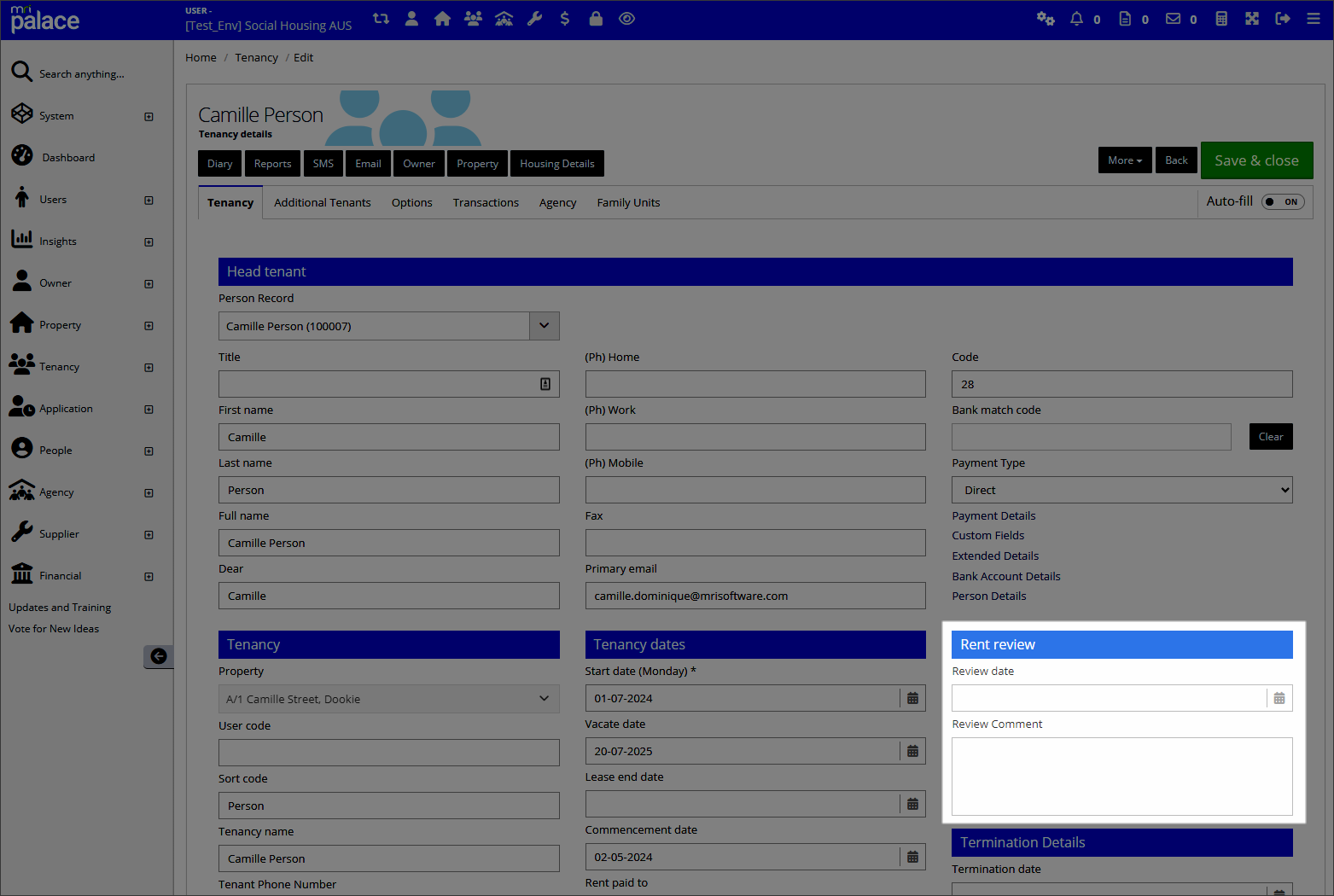 Add a tenancy profile