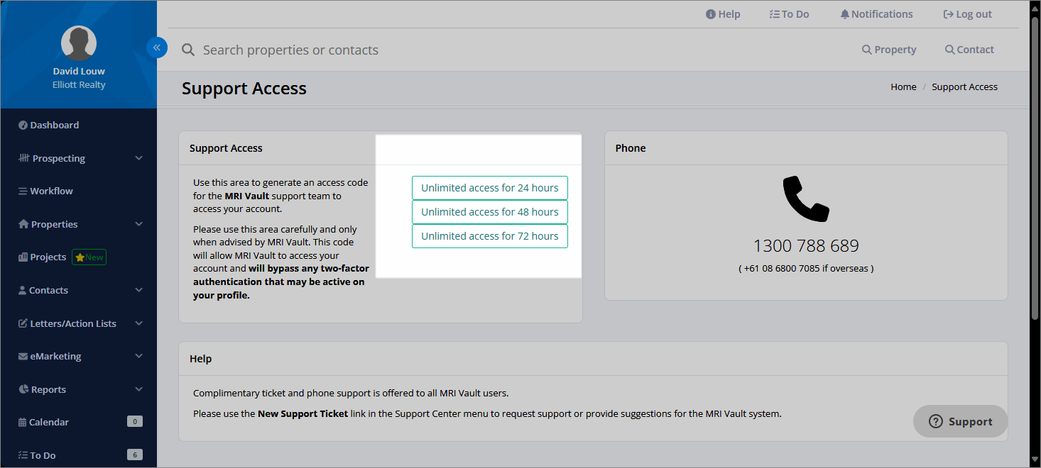 Contact support and access learning resources