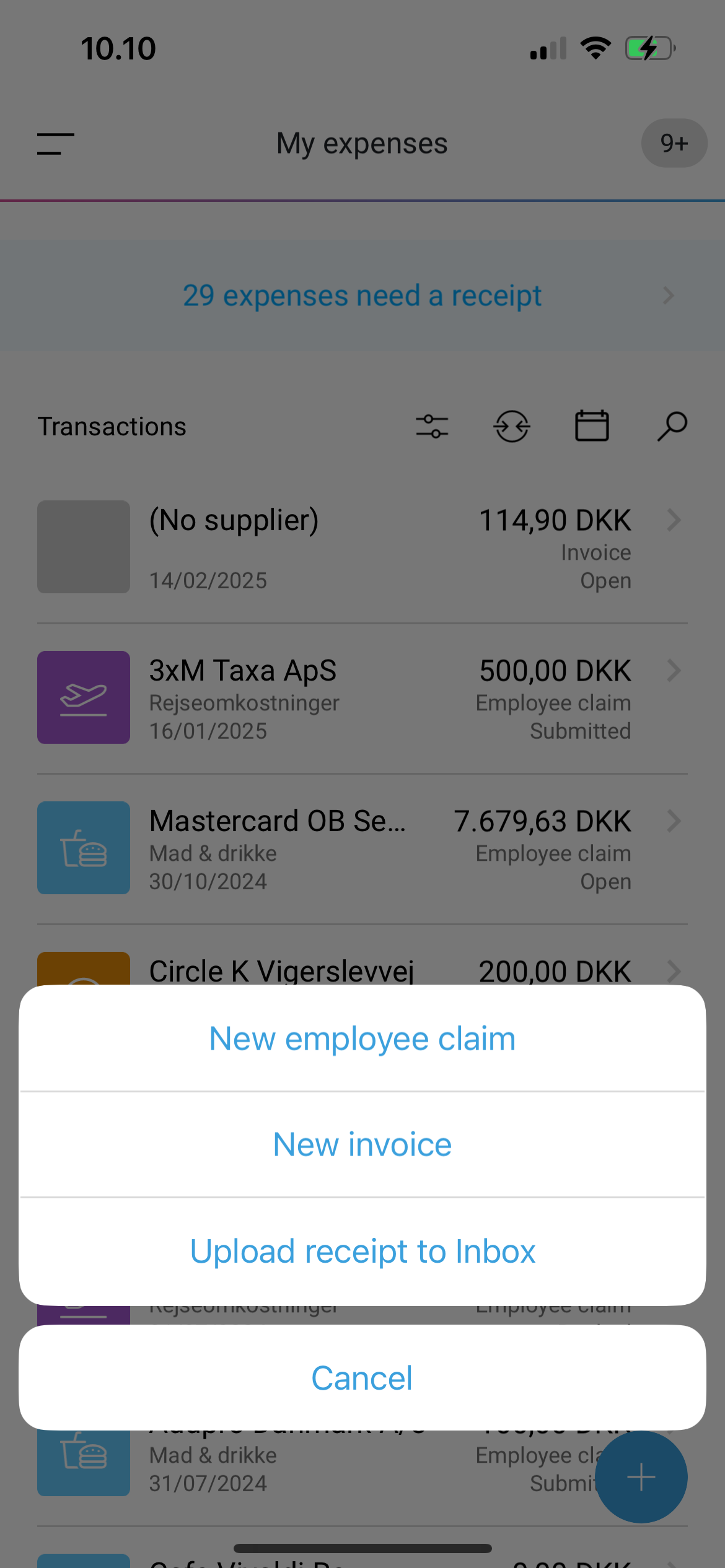 Guide to handling supplier invoices on the Zenegy Expense mobile app ...