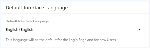 Default Interface Language