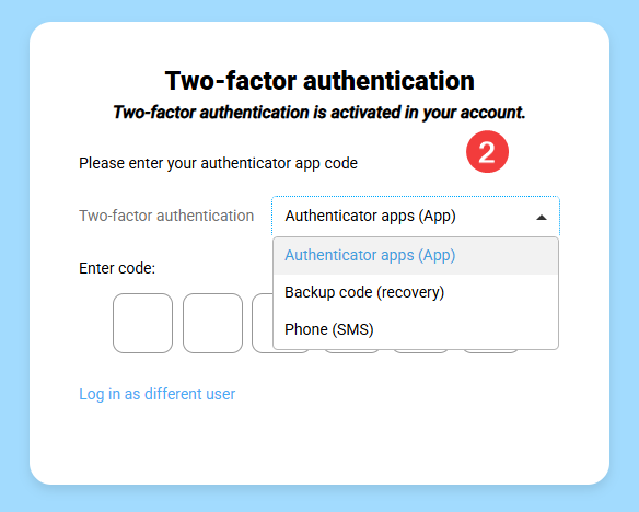 Two-factor authentication (for employees)