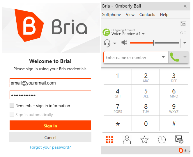 Telephony: Bria Solo with Sipxcom