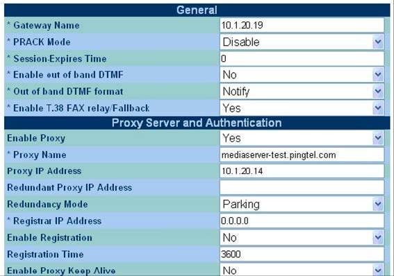 Gateways: AudioCodes 4.6 FXO Gateway - Manual Config