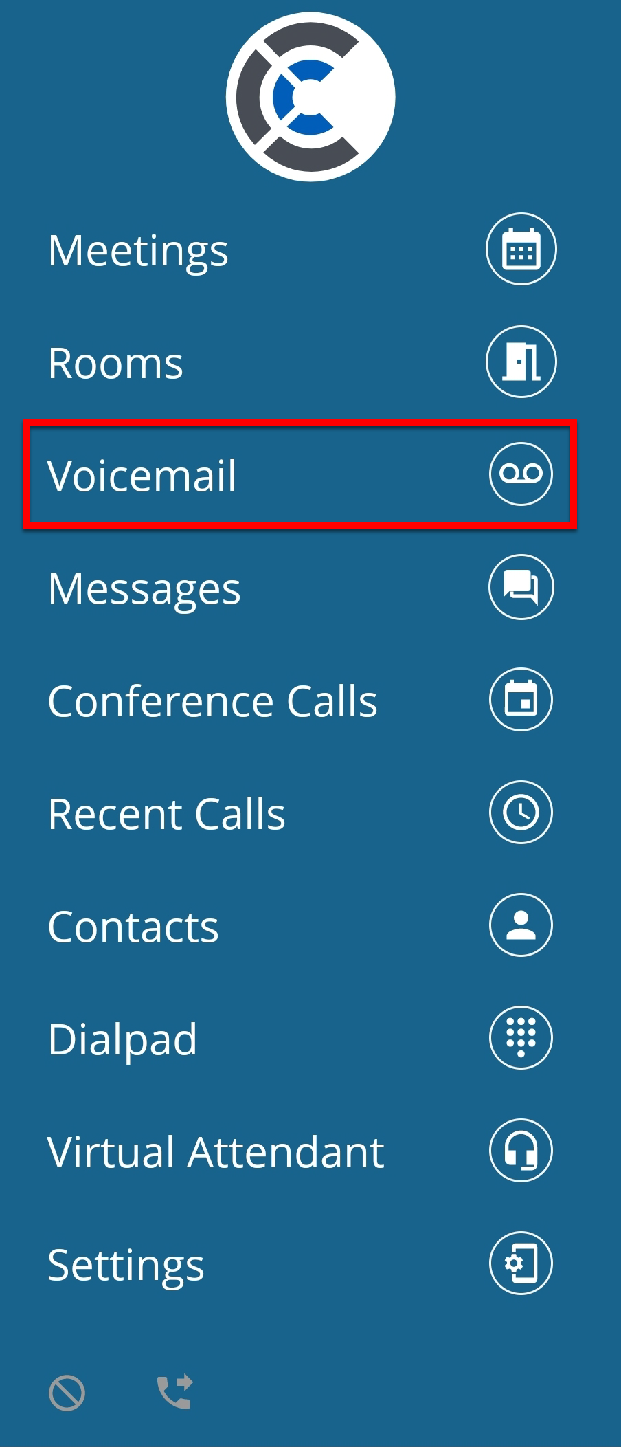 CoreNexa Mobile App - Voicemail