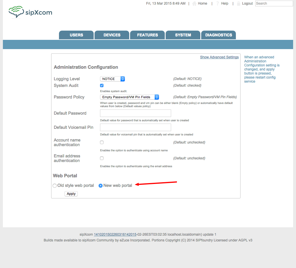 User Web Portal