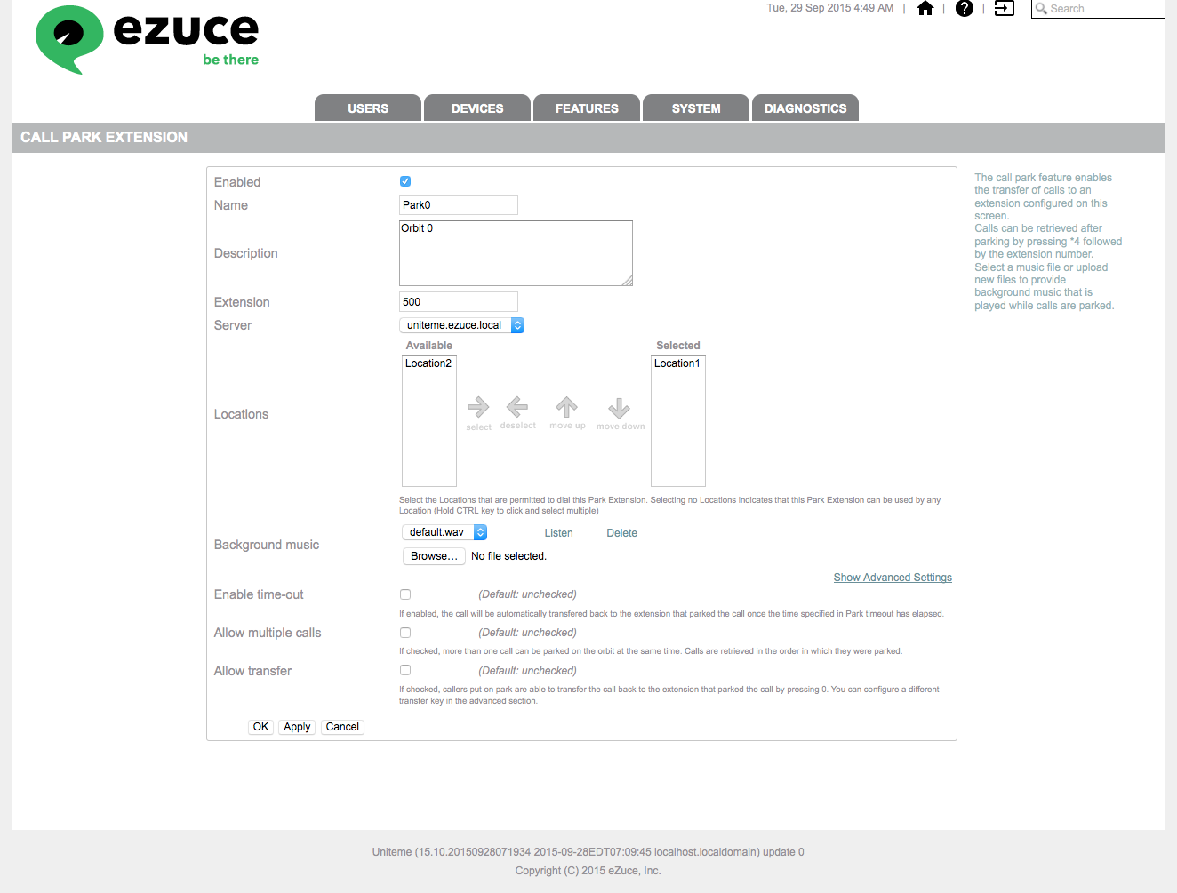Configuring: Core Feature Configuration - Locations