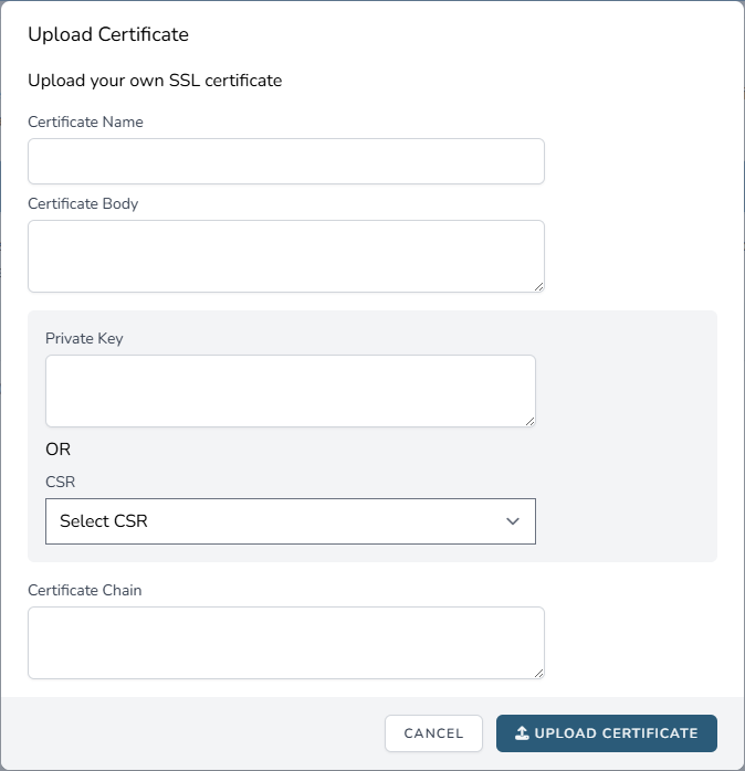 Custom Domains & SSL Certificates