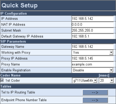 Gateways: AudioCodes 4.6 FXO Gateway - Manual Config