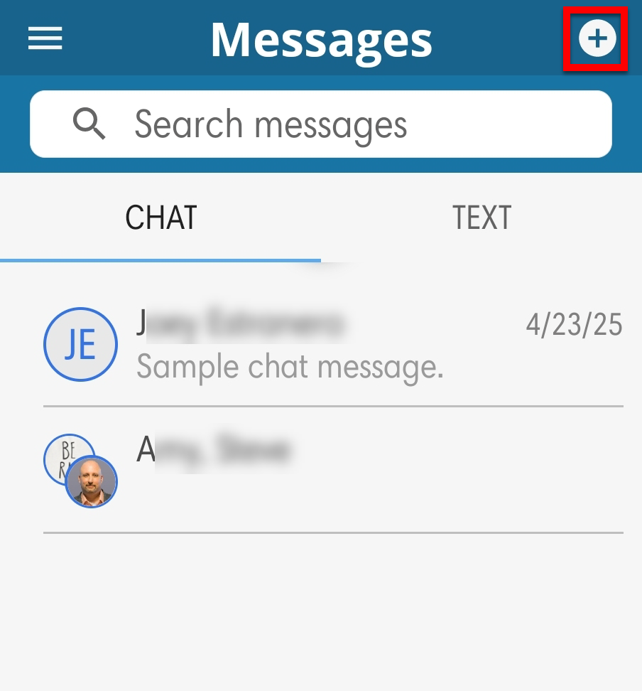 CoreNexa Mobile App - Messages