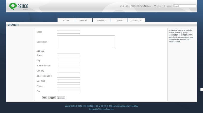Configuring: Core Feature Configuration - Location (Branch ...