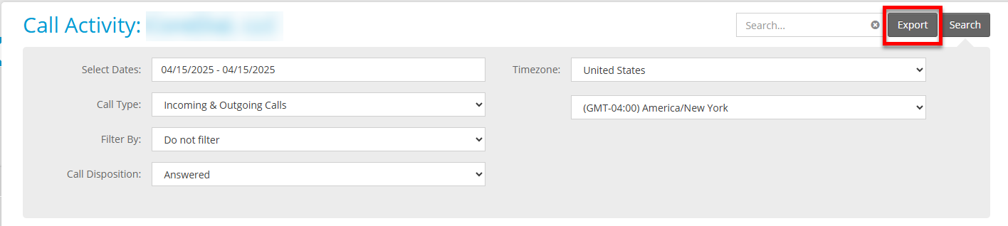 Call Activity Report