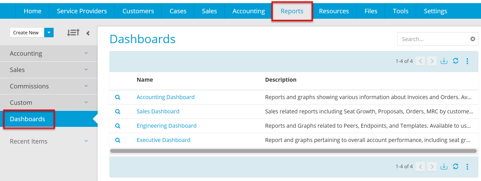 Dashboards