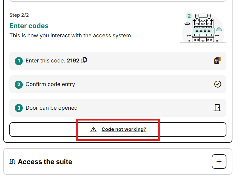 My access codes are not working - what should I do?