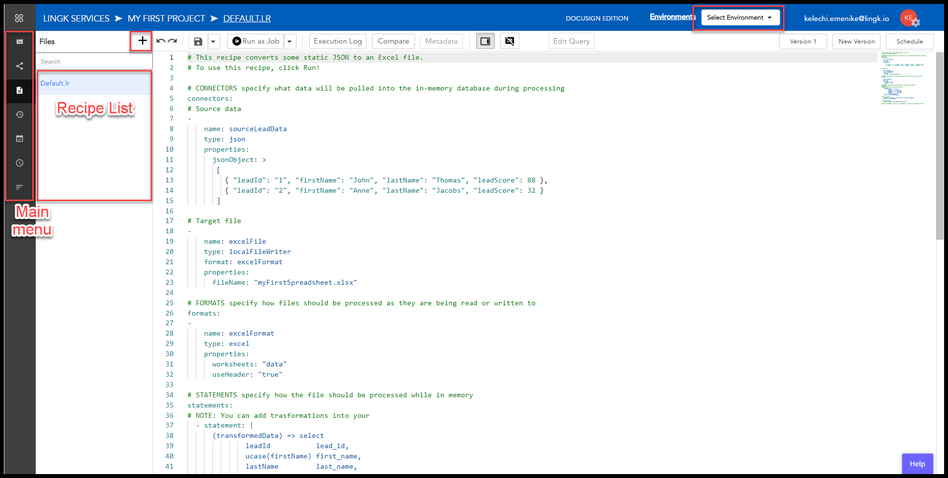 The Recipe Editor