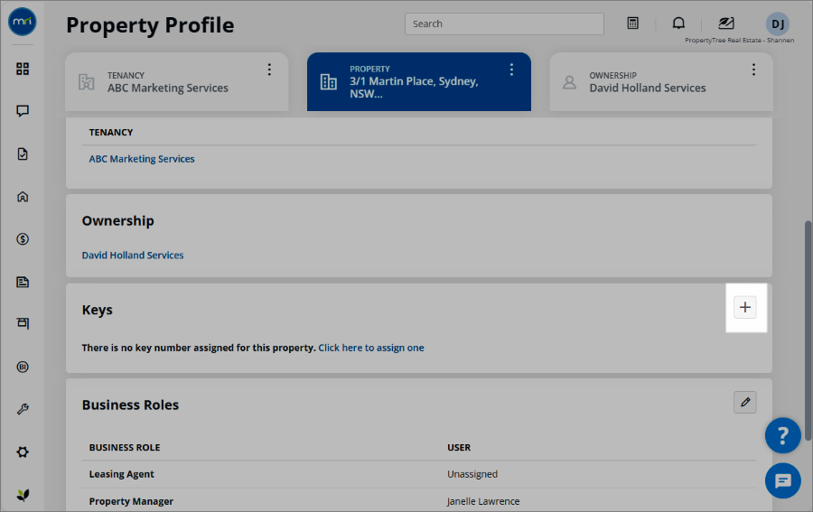 Manage property keys