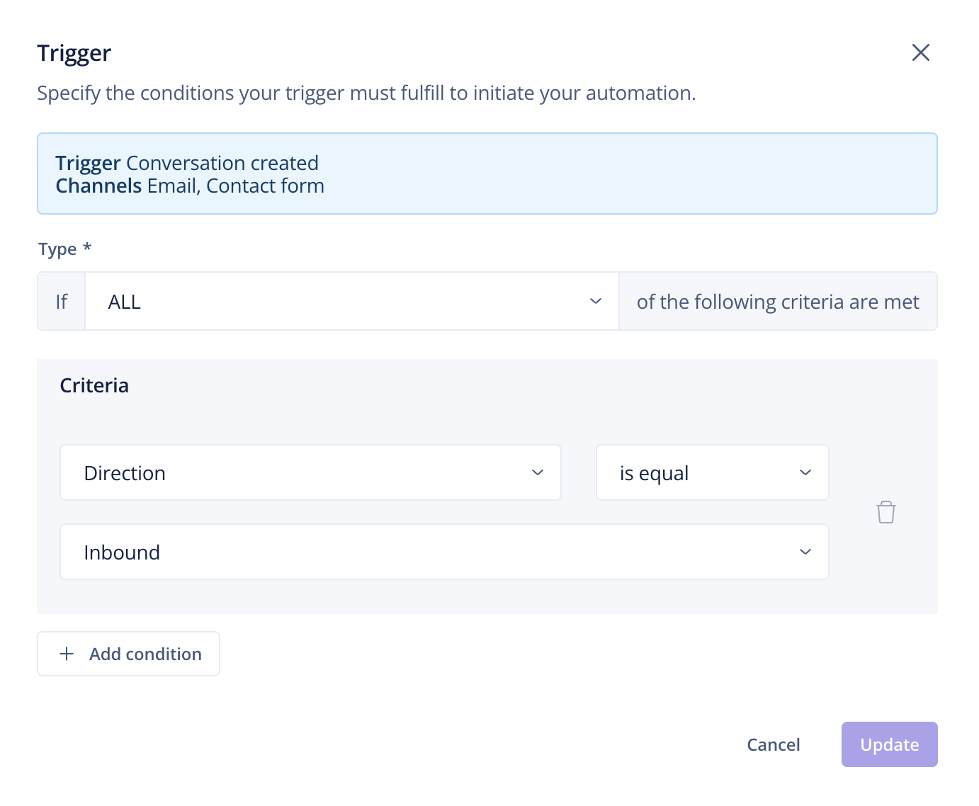Email automation with Ada AI agent