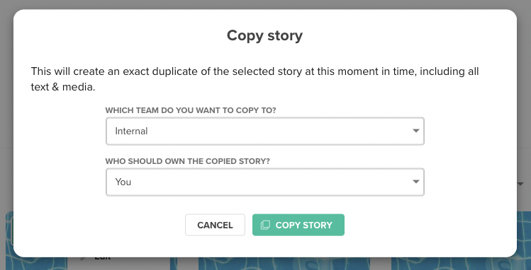 Copy a story