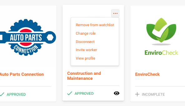 Invite a contractor worker