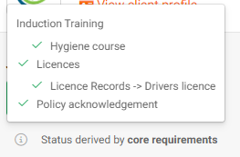 View your workflow requirements