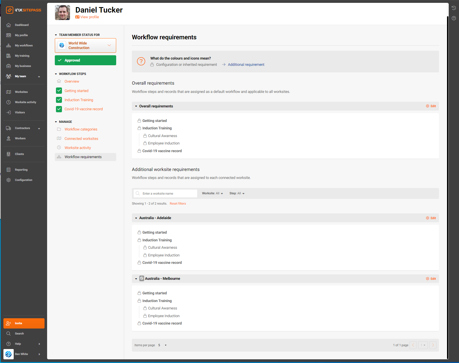 Assign additional requirements to your team member