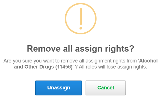 Assignable Courses - remove assign rights